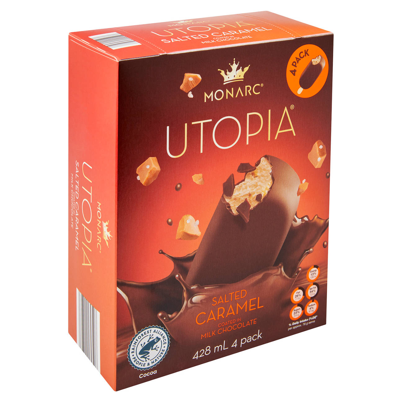 Utopia Salted Caramel 4 Pack 428ml